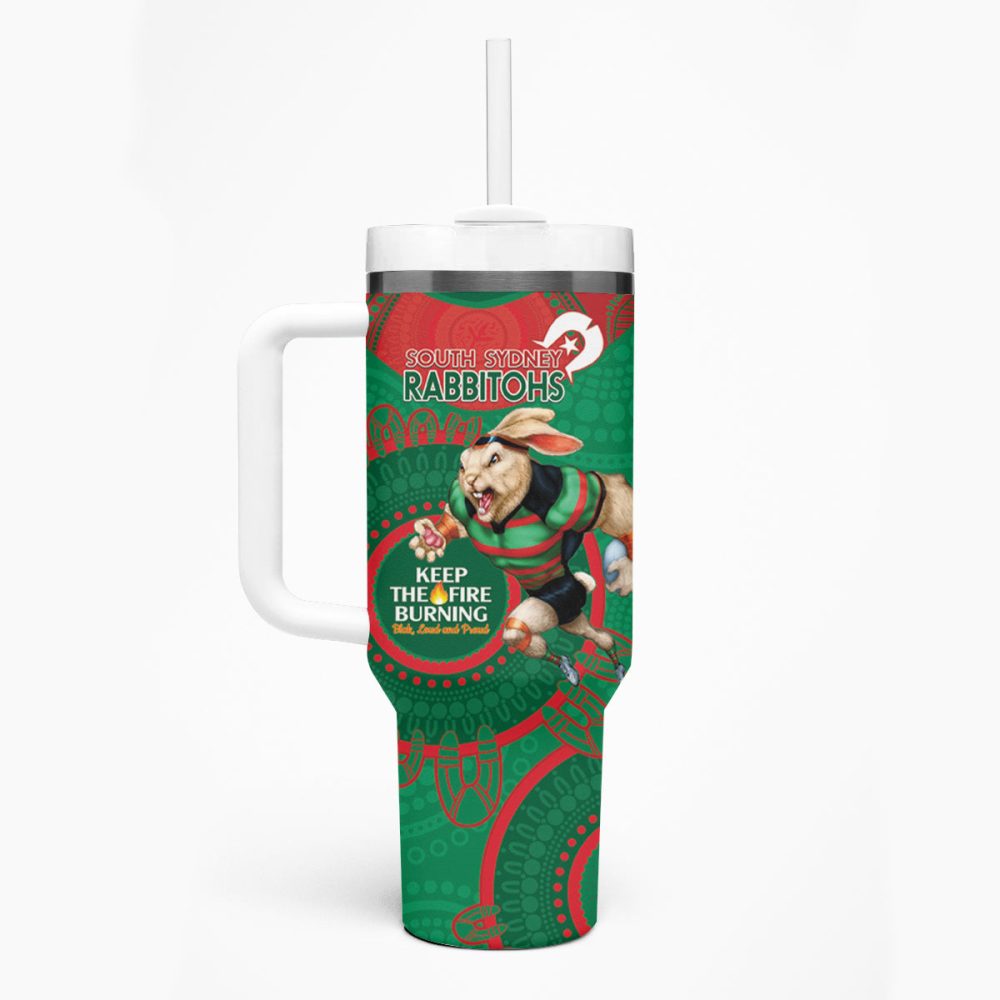 Rabbitohs Naidoc Week Nrl Custom Stanley Quencher 40Oz Stainless Steel ...